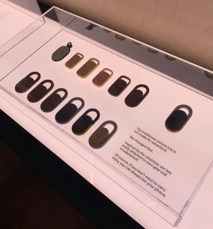 A look at Rivian key fob - carabiner shape and colors | Rivian Forum ...