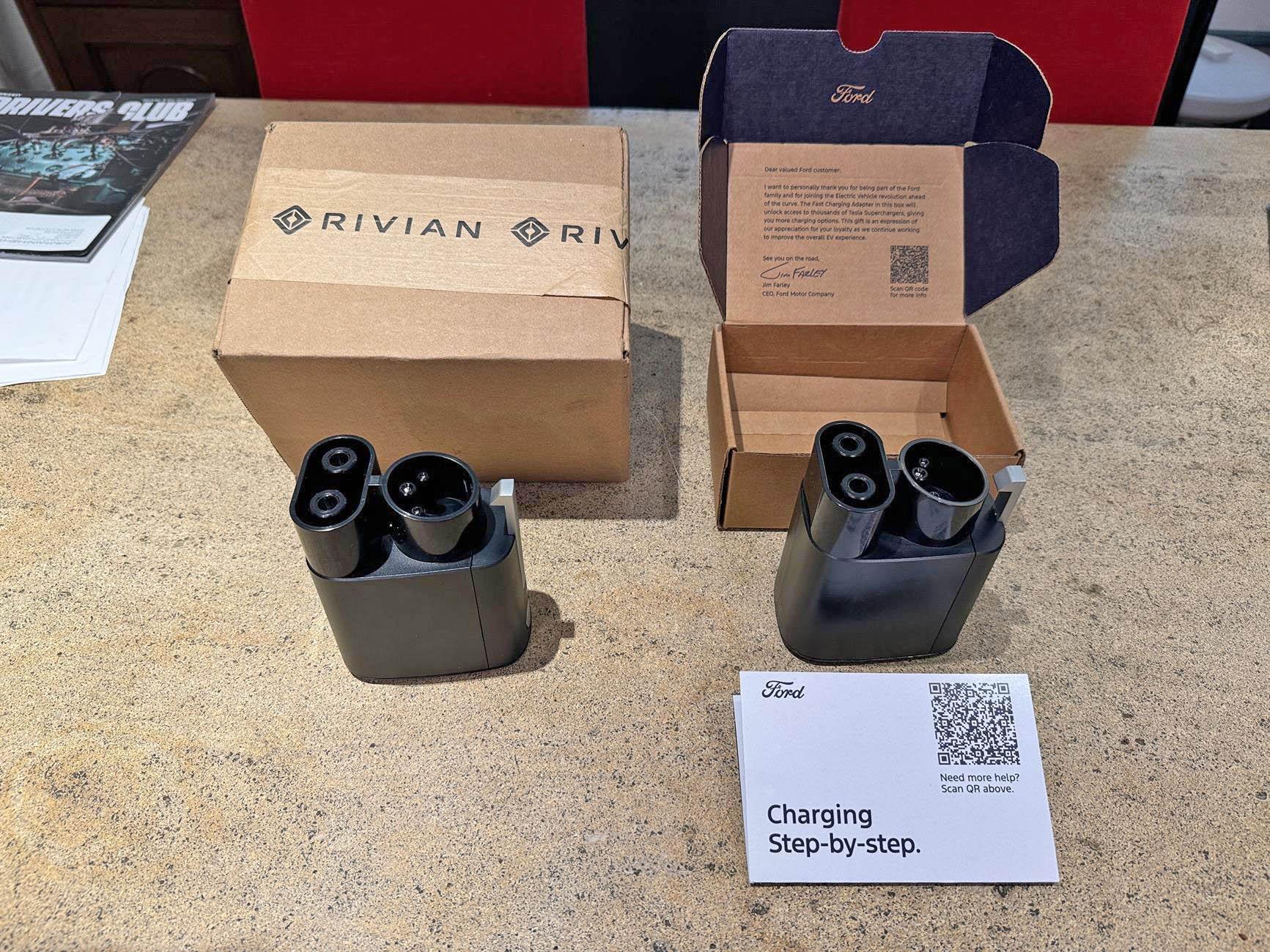 Rivian vs Ford J3400 Tesla supercharger NACS adapter | Rivian Forum ...