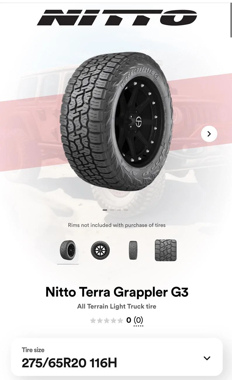 20" Inch - Nitto Terra Grappler vs. Toyo AT3 EV Tires -- 10 Size Options! | Rivian Forum - R1T ...
