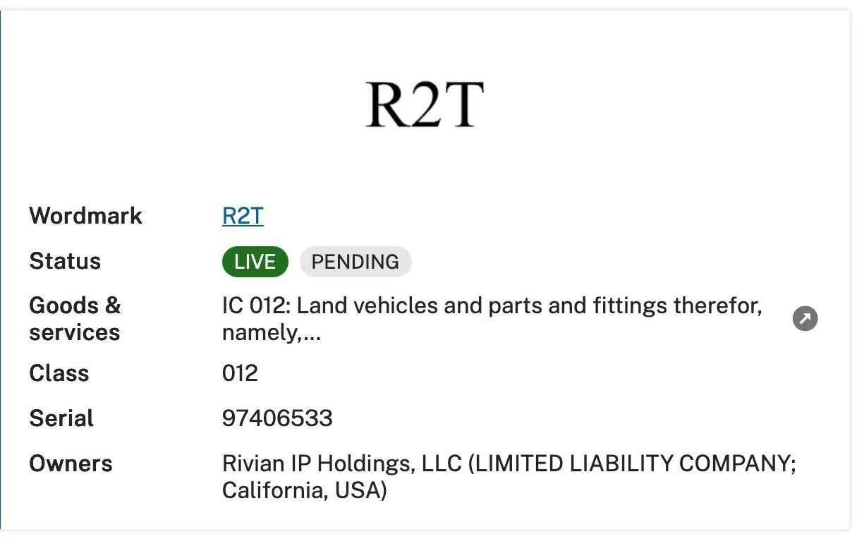 Rivian R2T pickup? [updated with R2T trademark pending] | Rivian Forum ...
