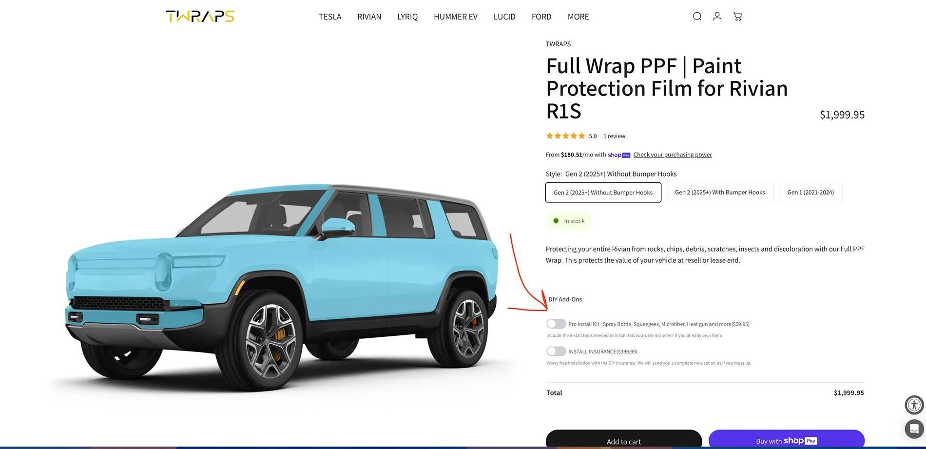 Gen2 Full Front & Full Wrap (DIY pre-cut PPF) now available from TWRAPS ...
