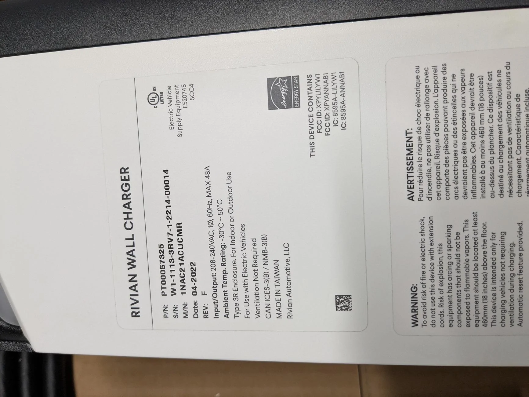 Illinois - Rivian Wall Charger - Used with Original Packaging - $400 ...