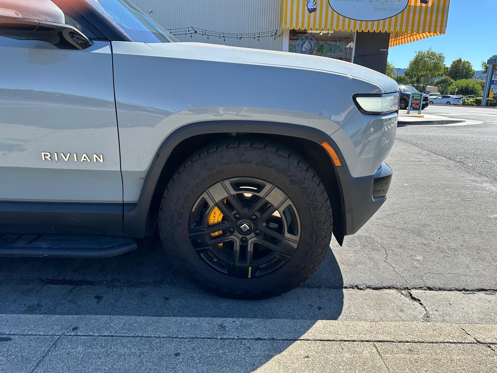 Left front wheel isn’t centered in wheel well properly | Rivian Forum ...