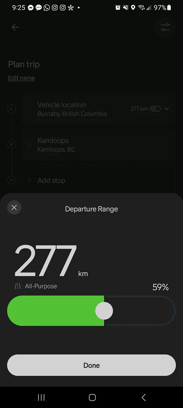 Plan a trip with a specified amount of starting charge? | Rivian Forums ...