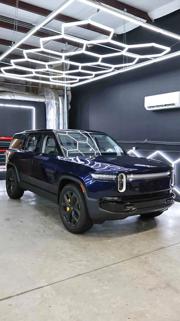 From Stock Color to Stunning: My R1S in Dark Blue Wrap | Rivian Forum ...