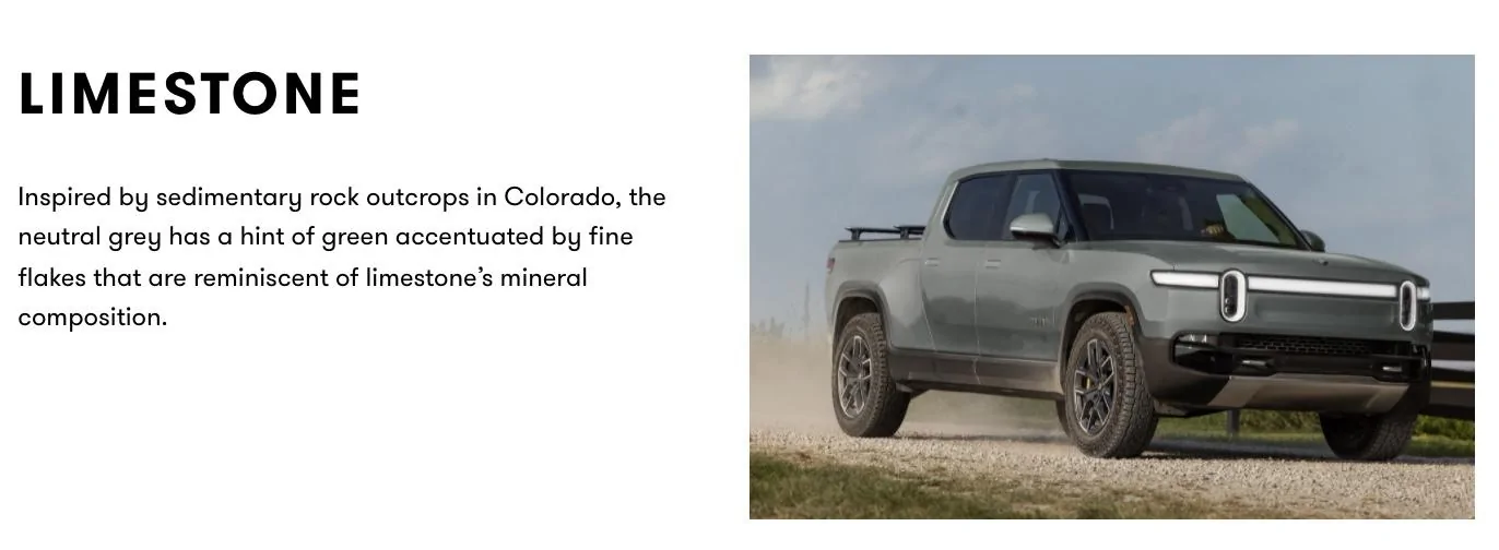 Rivian Colors Feature (including Limestone!!): EARTH TONES - The ...