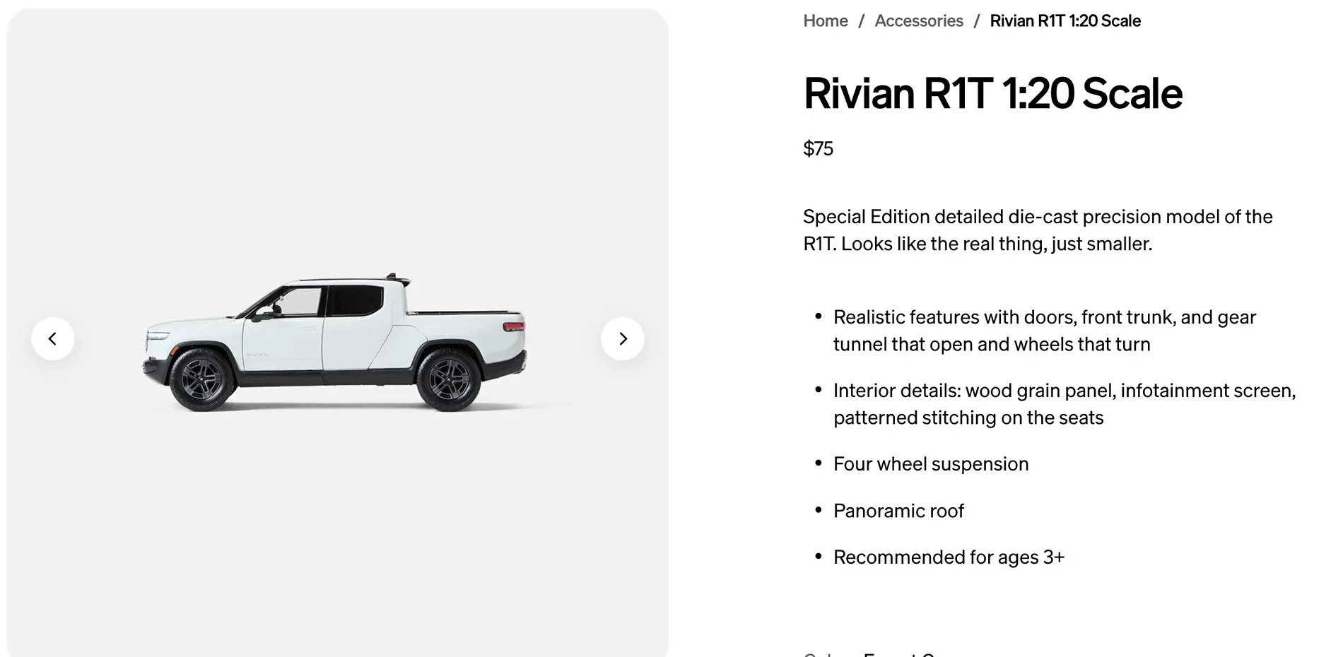 R1T Mini Diecast 1:20 Scale Car + More Gear Shop Items Released | Rivian Forum - R1T R1S R2 R3 ...