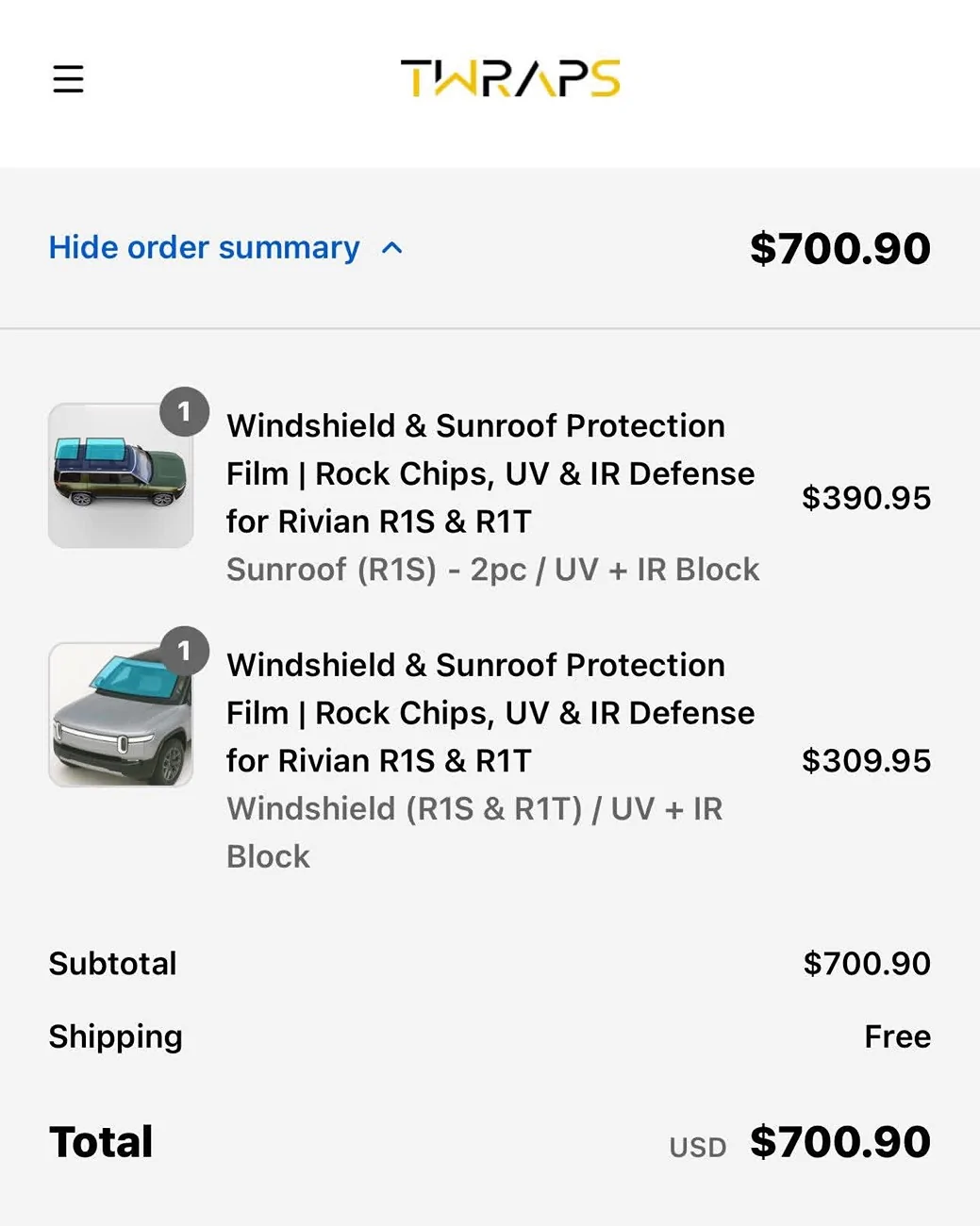 Georgia - [SCAM WARNING] Windshield and two sunroof windows | Rivian ...