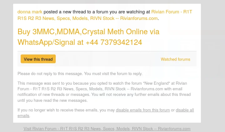 Getting SPAMMED from this site. | Rivian Forum - R1T R1S R2 R3 News ...