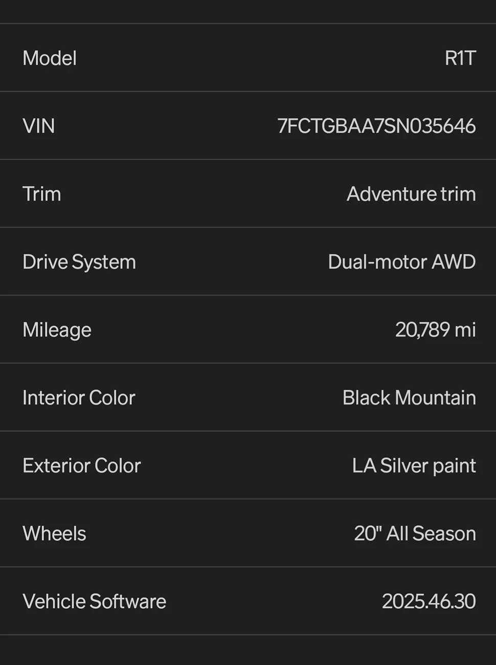Tennessee - 2025 Gen 2 Rivian R1T Dual Standard for Sale | Rivian Forum ...