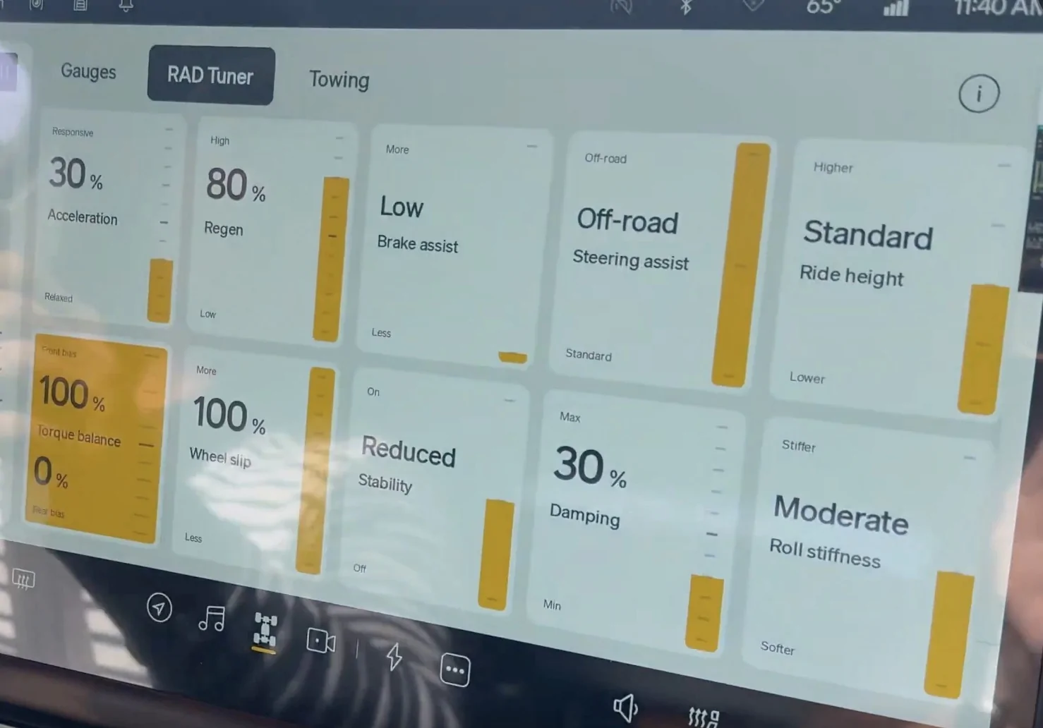 Playing with RAD Tuner in R1T Quad Motor -- Torque Balance / Wheel Slip ...