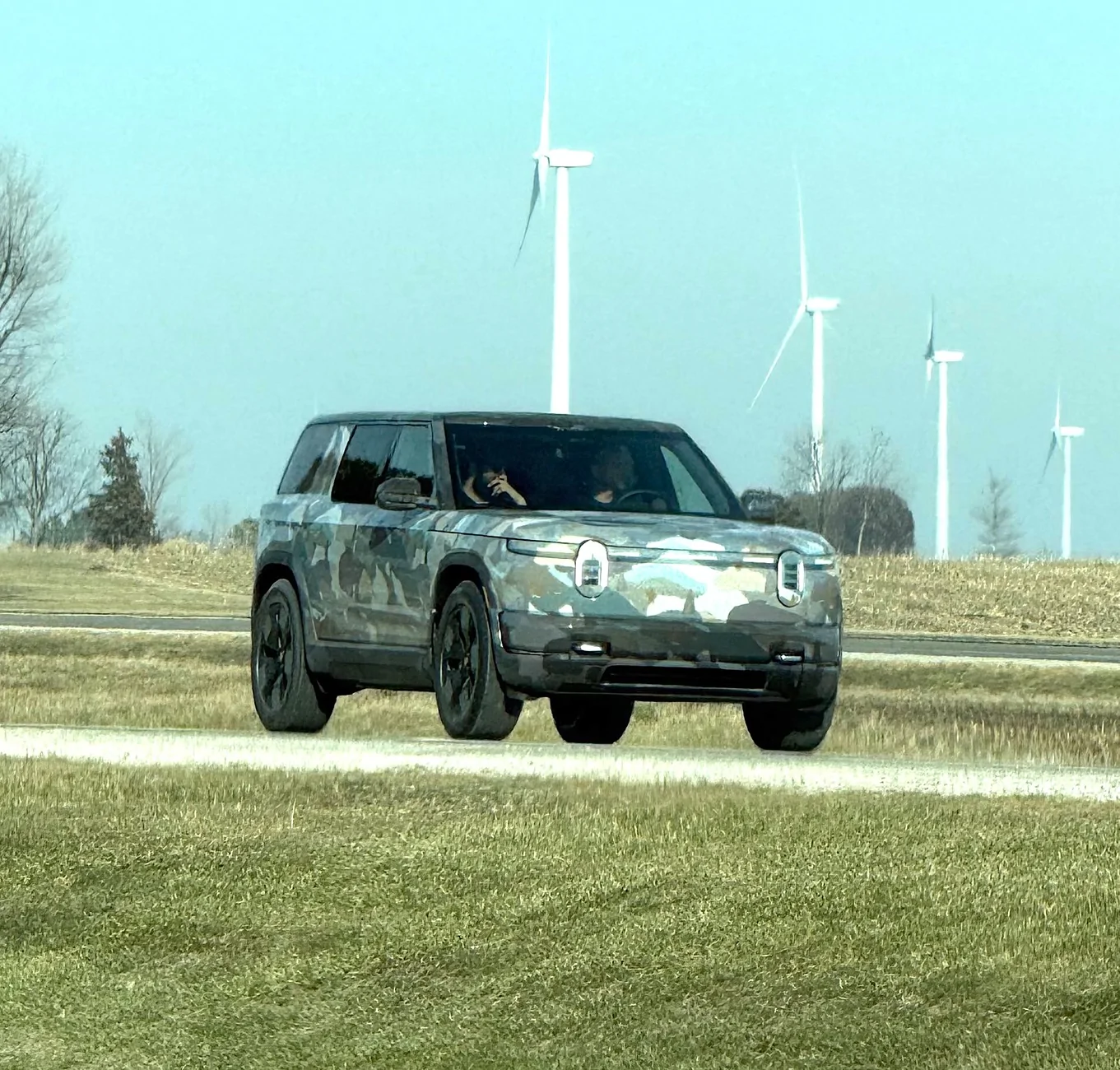 R2 prototype spotted driving on Rivian Motorway @ Normal plant Illinois ...