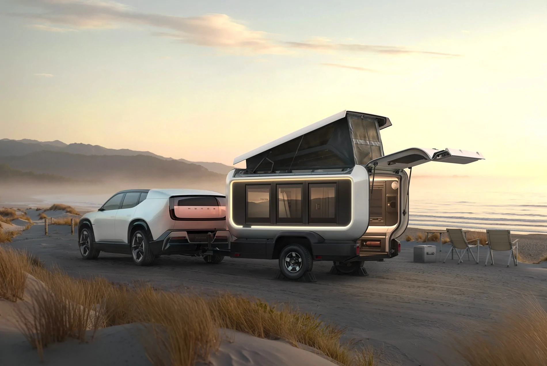 Base Station: Lightweight Towable Travel Trailer revealed by Honda ...