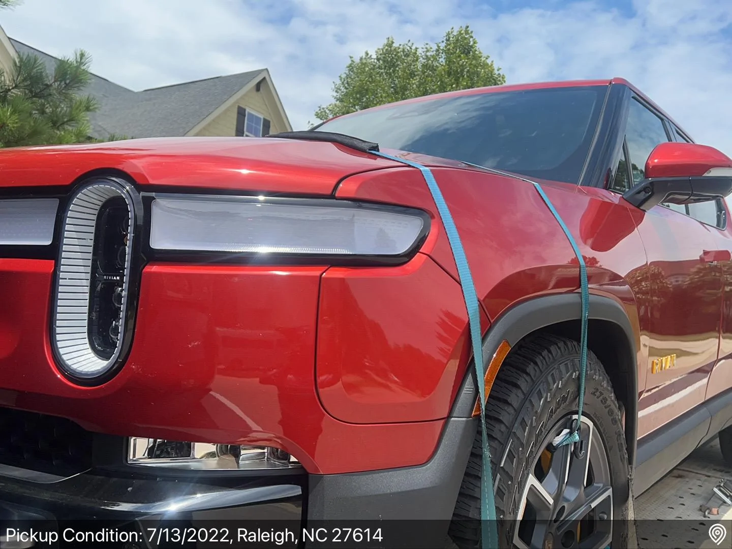 This is what an R1 hood looks like when it opens on the freeway ...