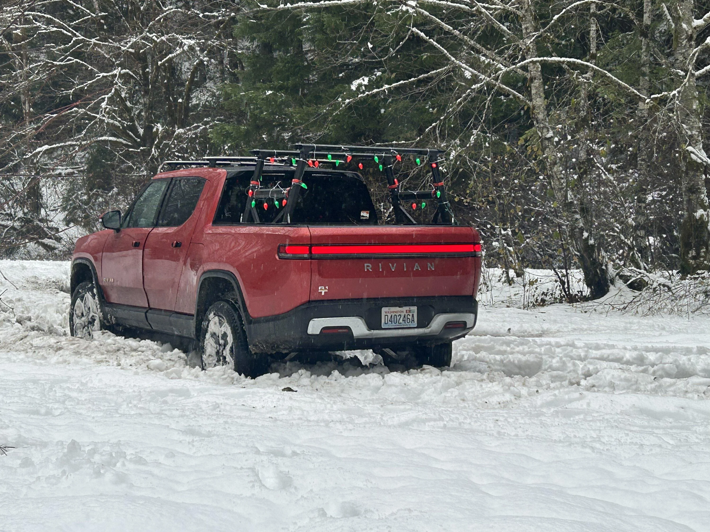 Went up the mountain for a Christmas tree using the R1T ? | Rivian ...