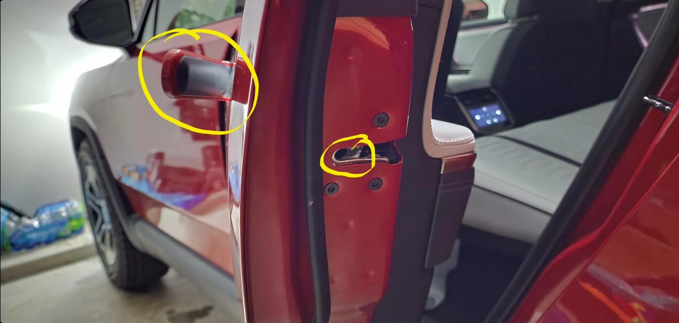 Door unable to lock since the latch locked and stuck when the door was ...