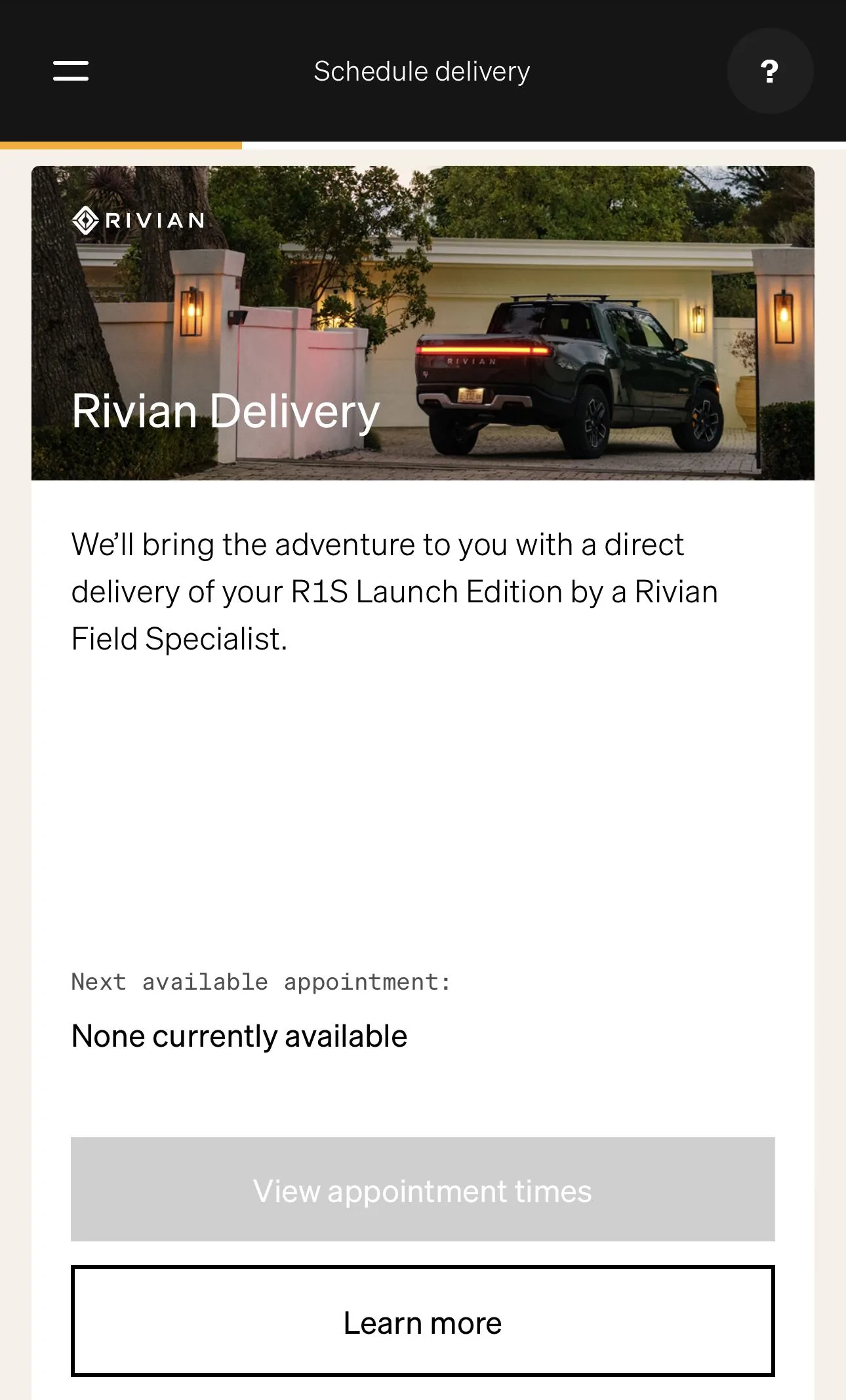 Anyone else get "none currently available" for specialist delivery ...