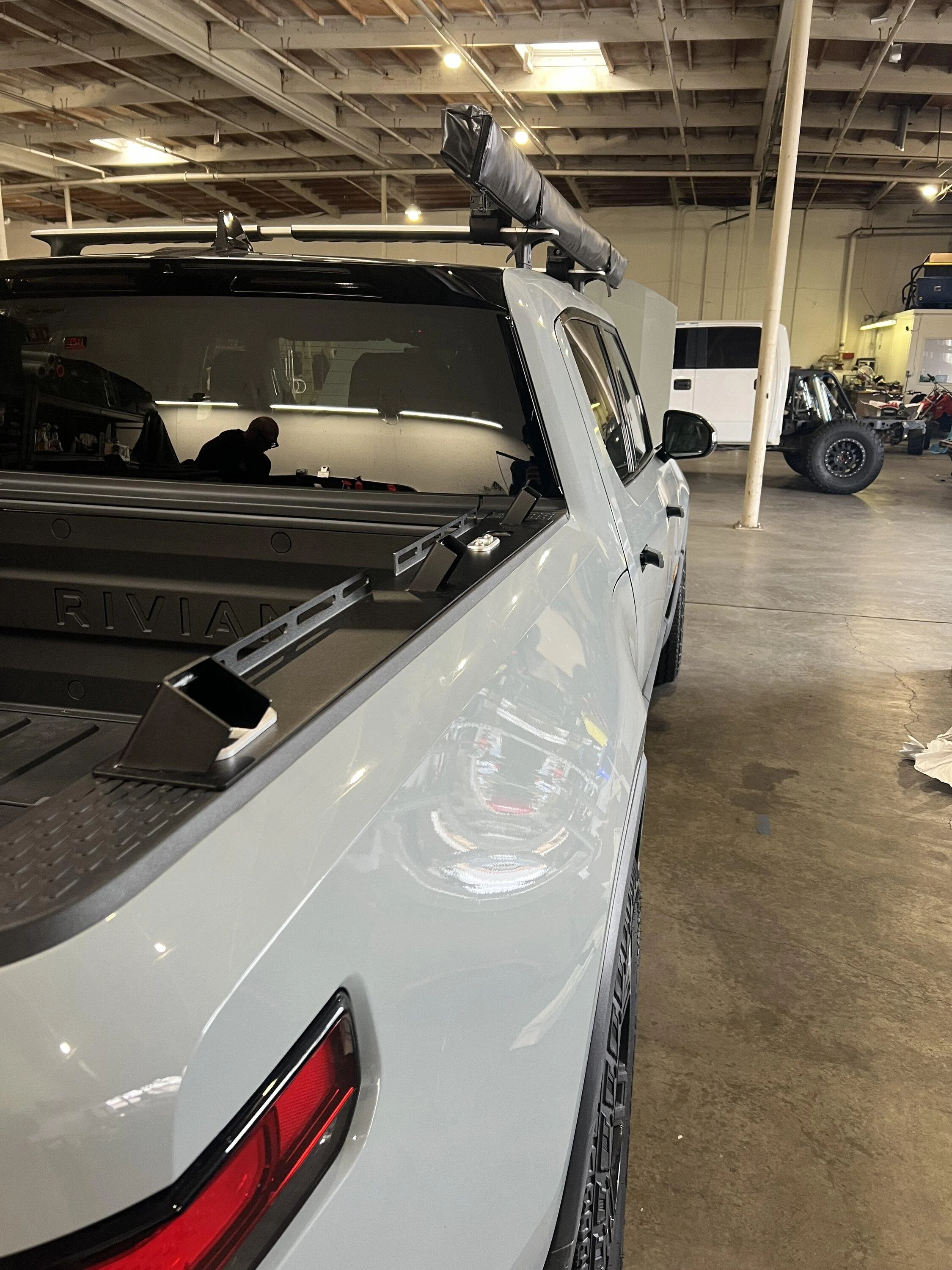 Just installed first production Overland Ruff Rax bed rack on R1T ...