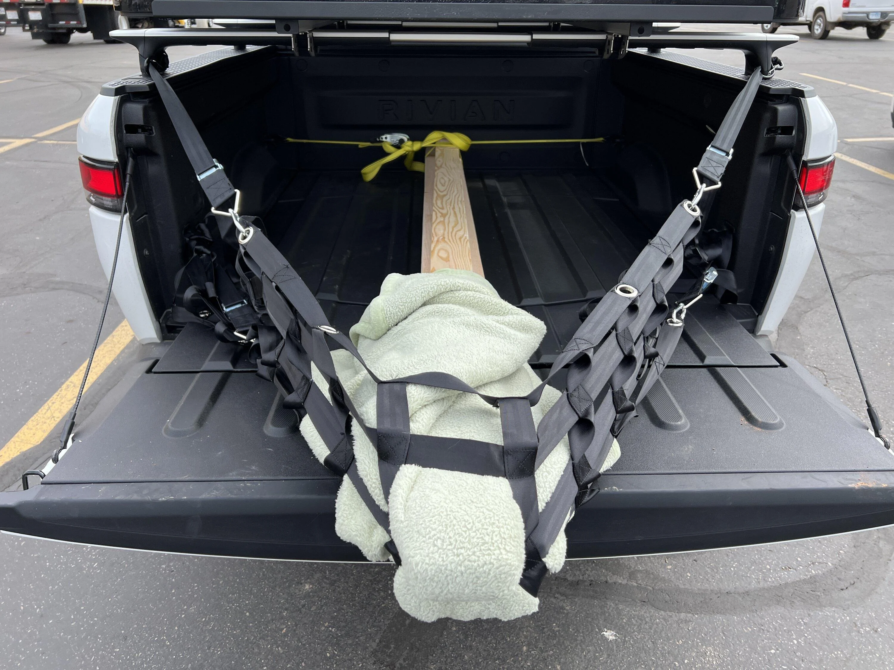 Hoist Lift System for Roof Top Tent Successfully Installed | Rivian ...