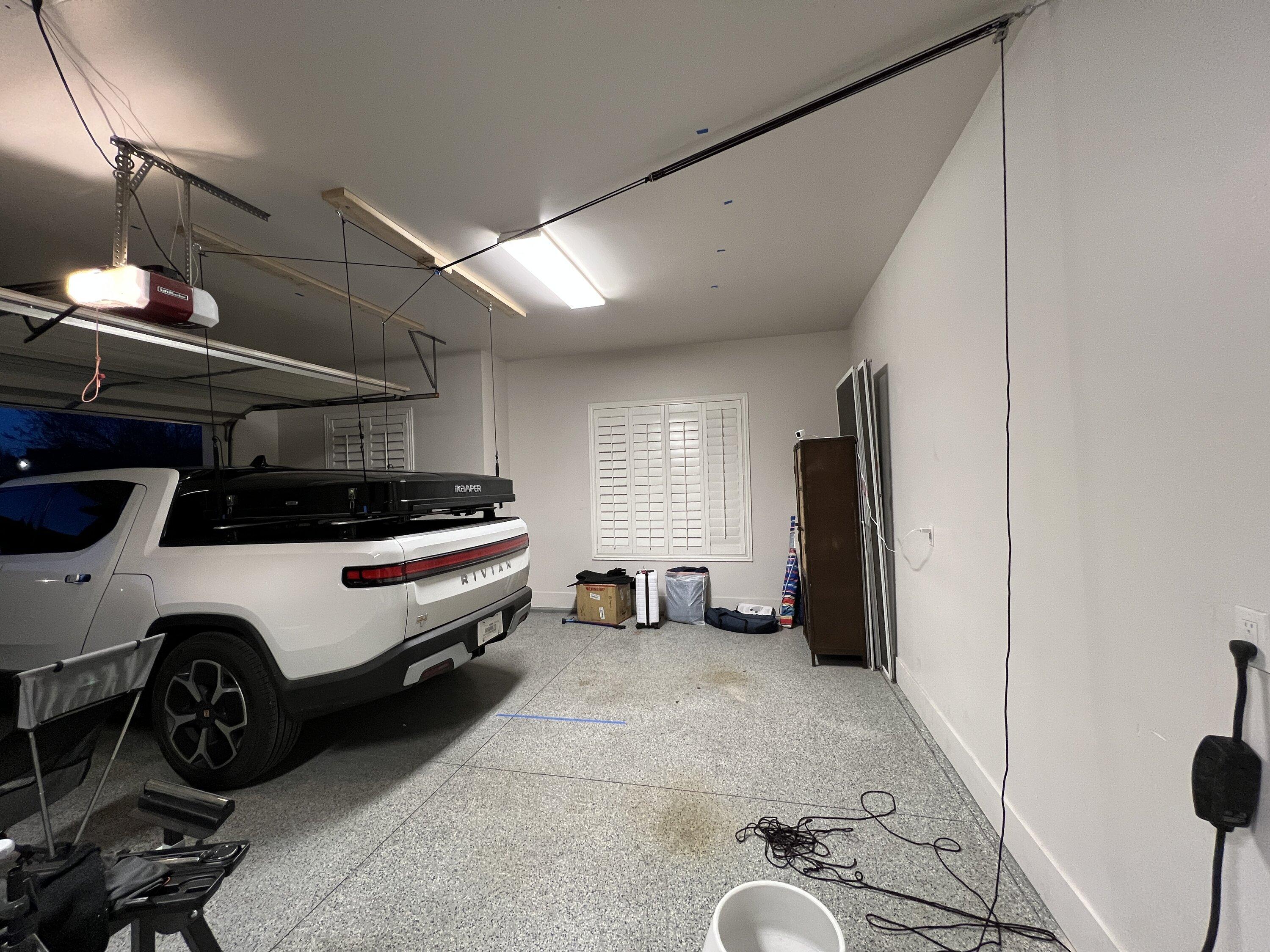 Hoist Lift System for Roof Top Tent Successfully Installed | Rivian ...