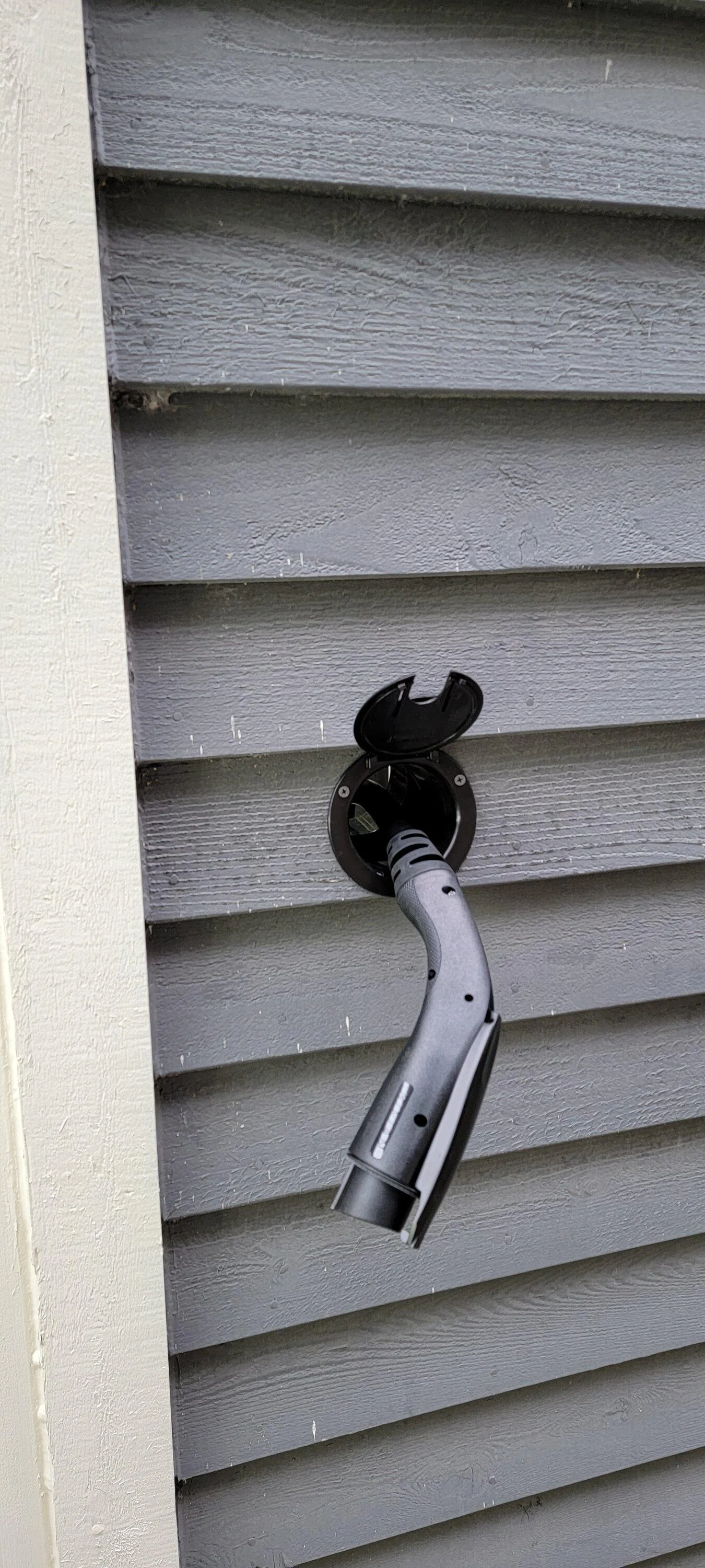 I installed an EV charging cable pass through -- cable hatch in house ...