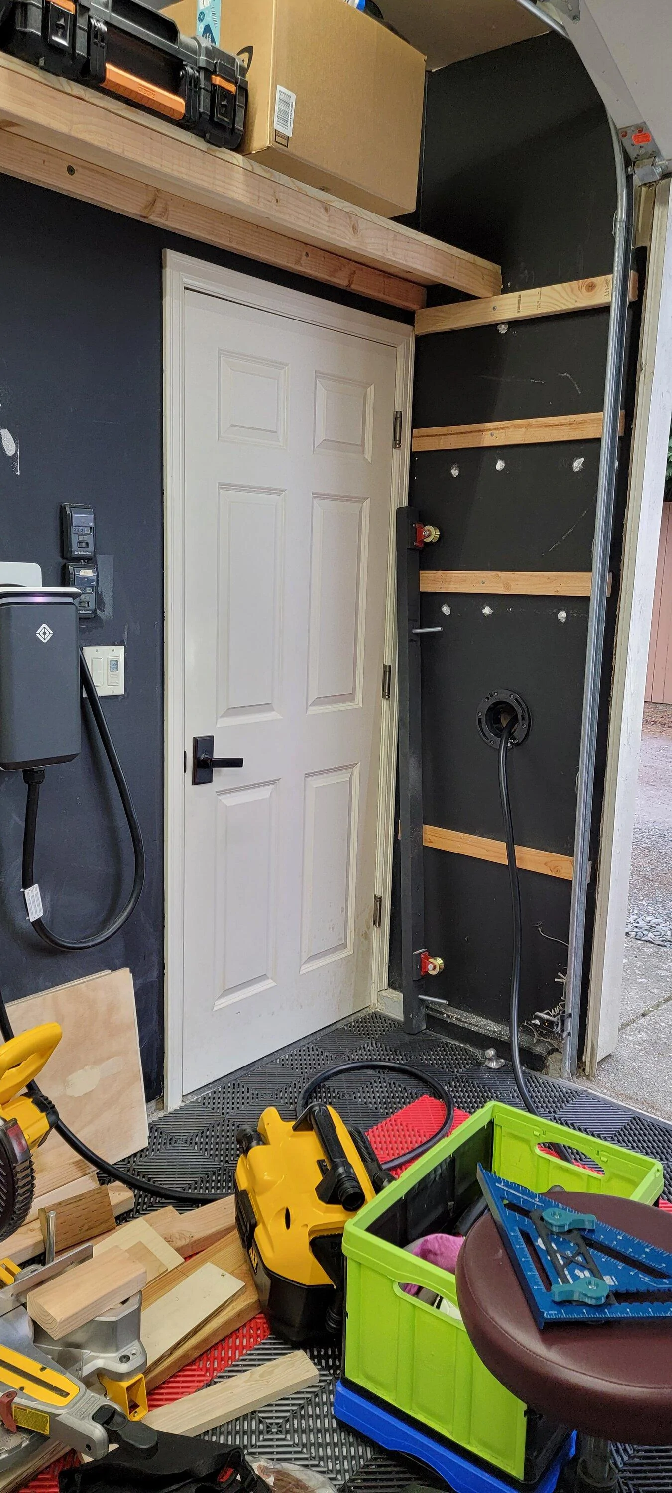 I installed an EV charging cable pass through -- cable hatch in house ...