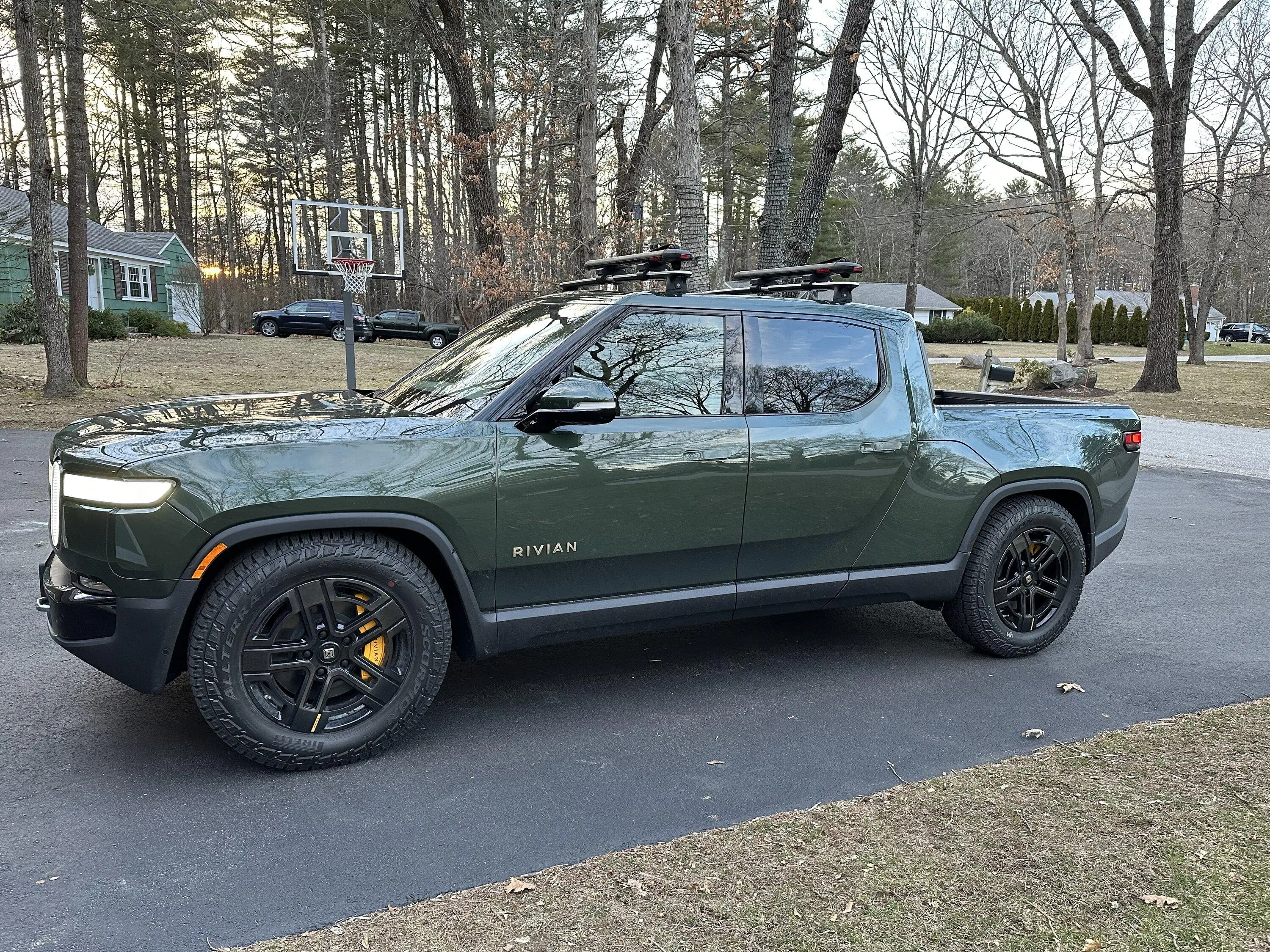 SUP Dawg? Why are you whistling at me?? [Yakima SUP Dawg rack on Rivian Crossbars whistle and I ...