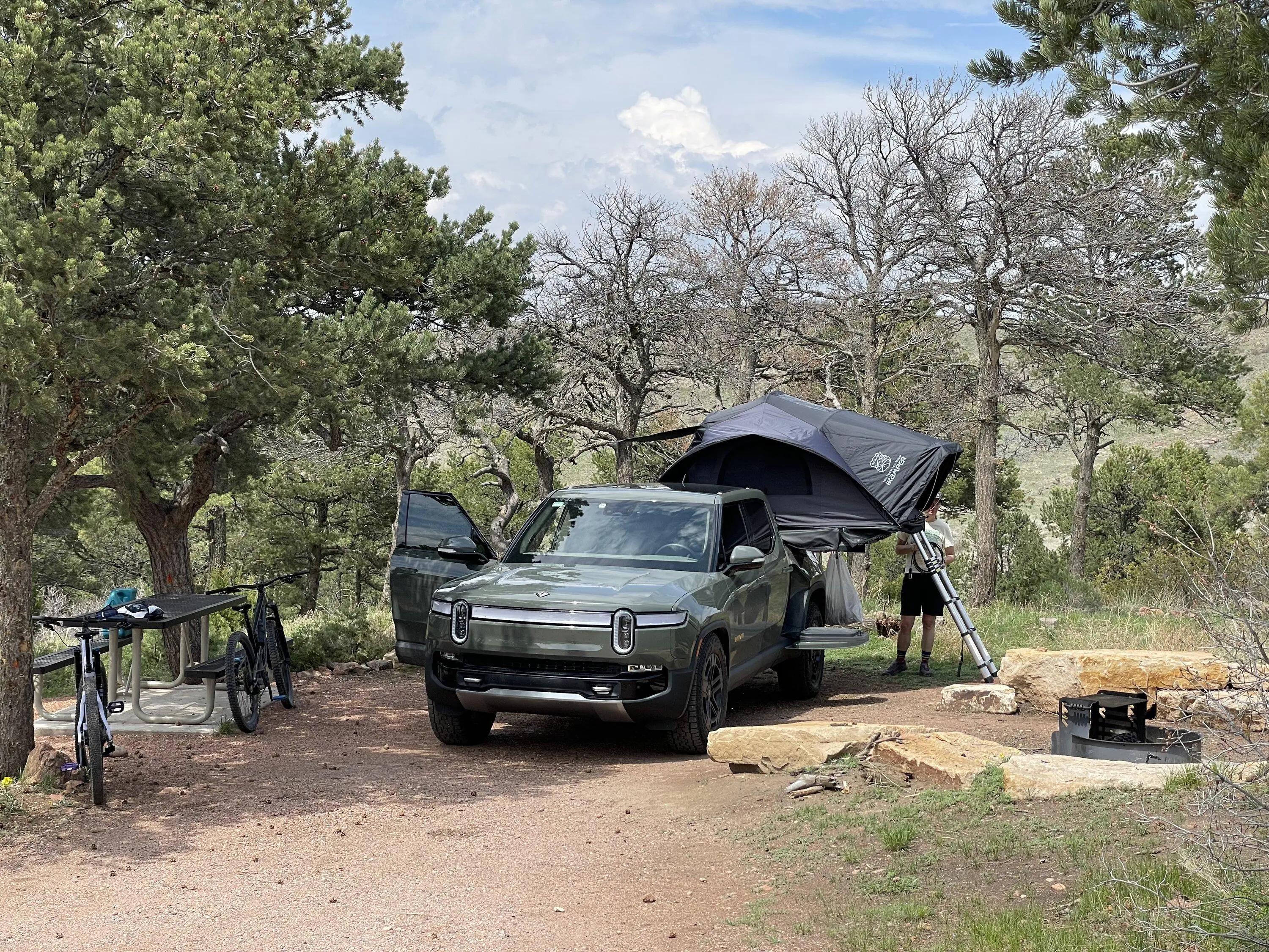 First Camping Trip in the R1T and our iKamper RTT (and first time using ...