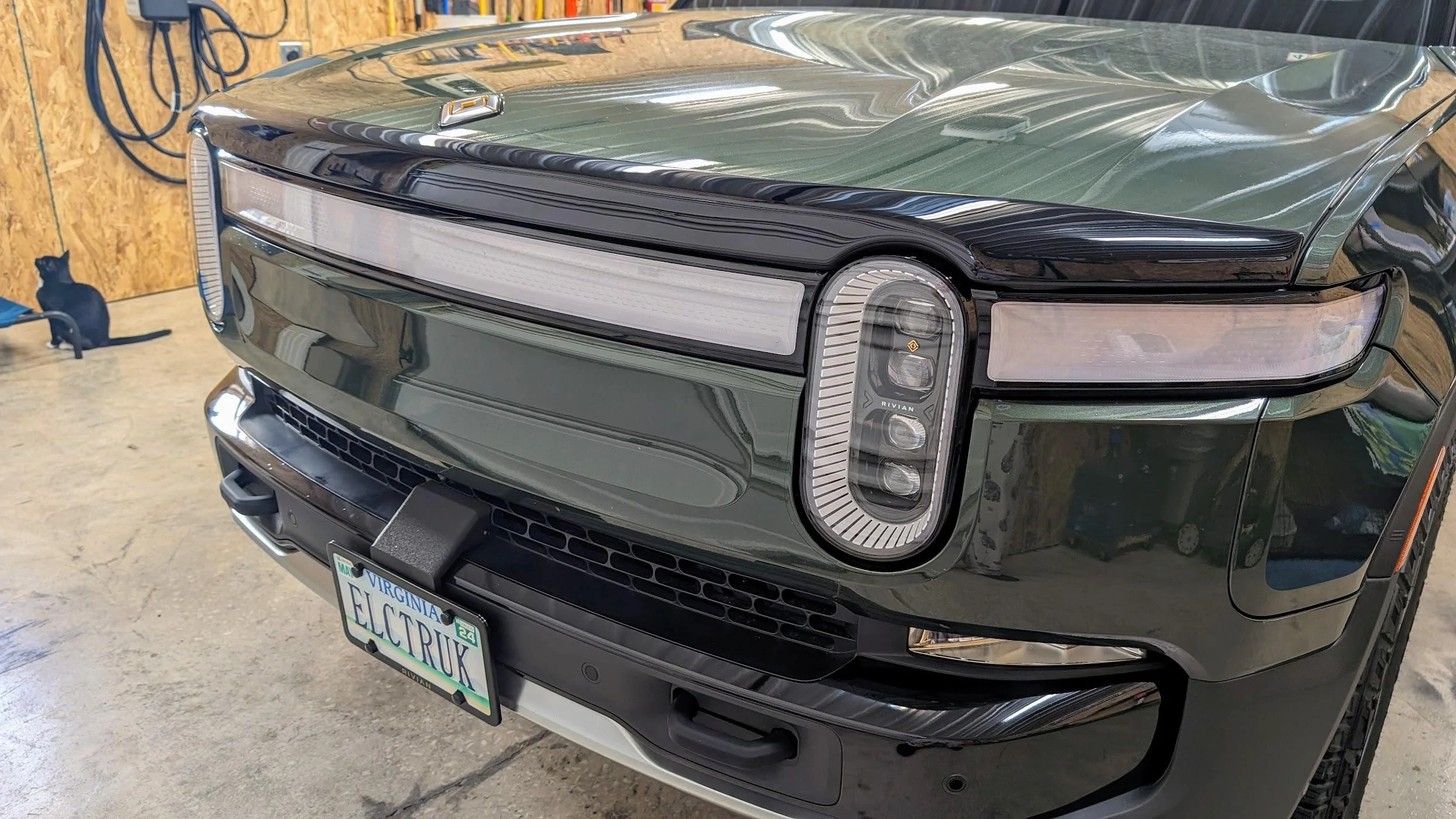 AVS (Lund) Aeroskin hood protector for Rivian (accessory) installed ...