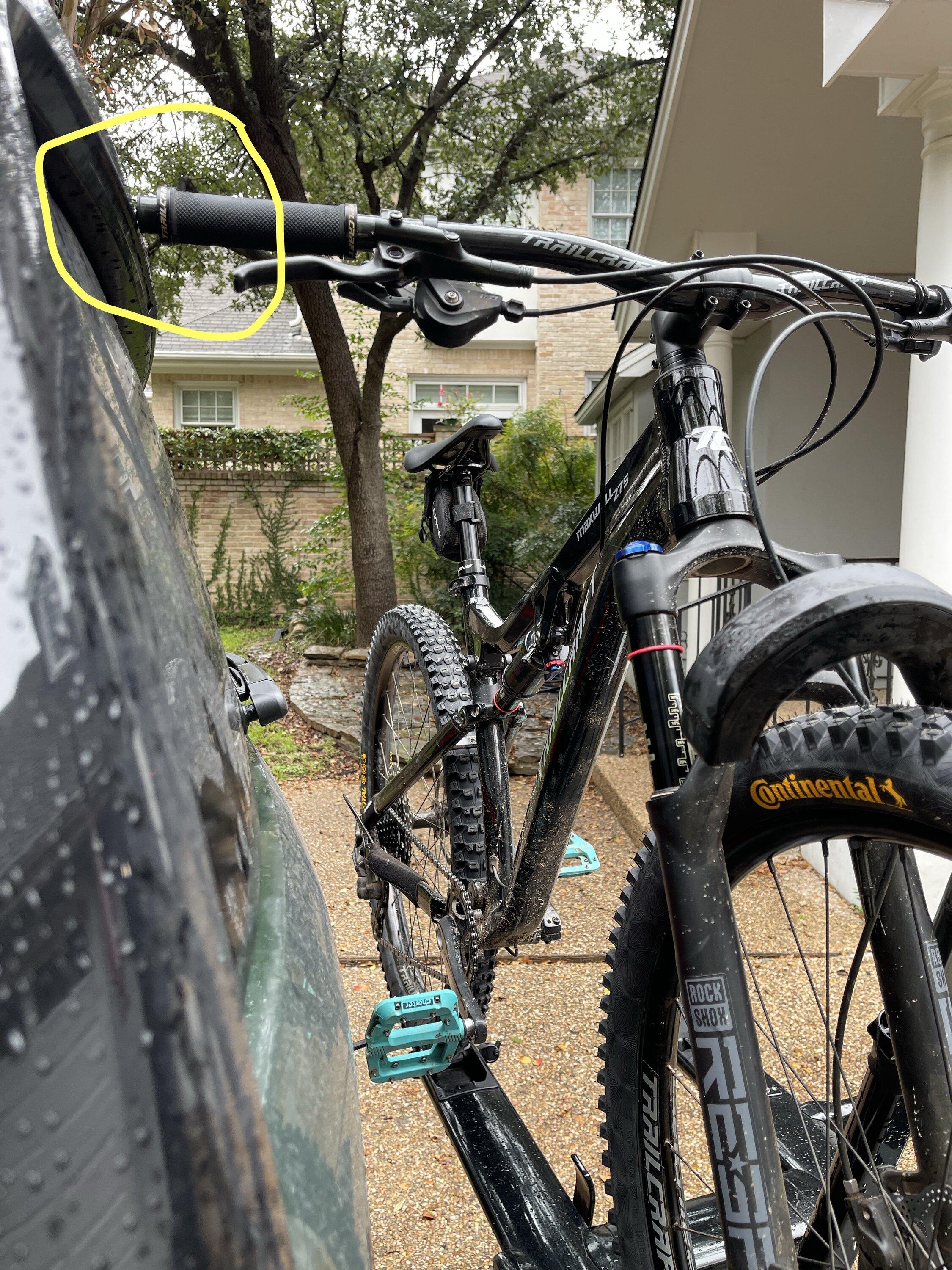 Bike on hitch rack hitting lift gate (R1S) | Rivian Forum - R1T R1S R2 ...