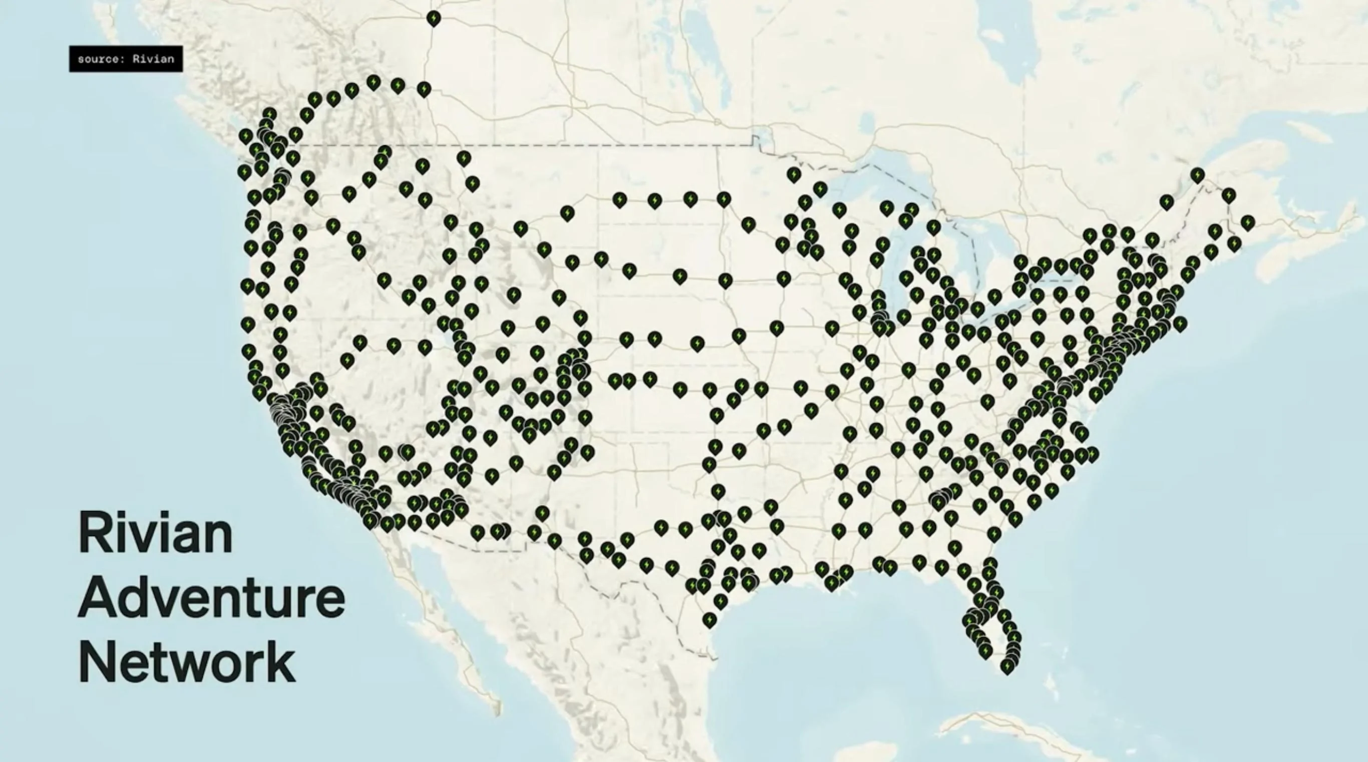 Additional RAN locations on map from R2/R3/R3X reveal event | Rivian ...