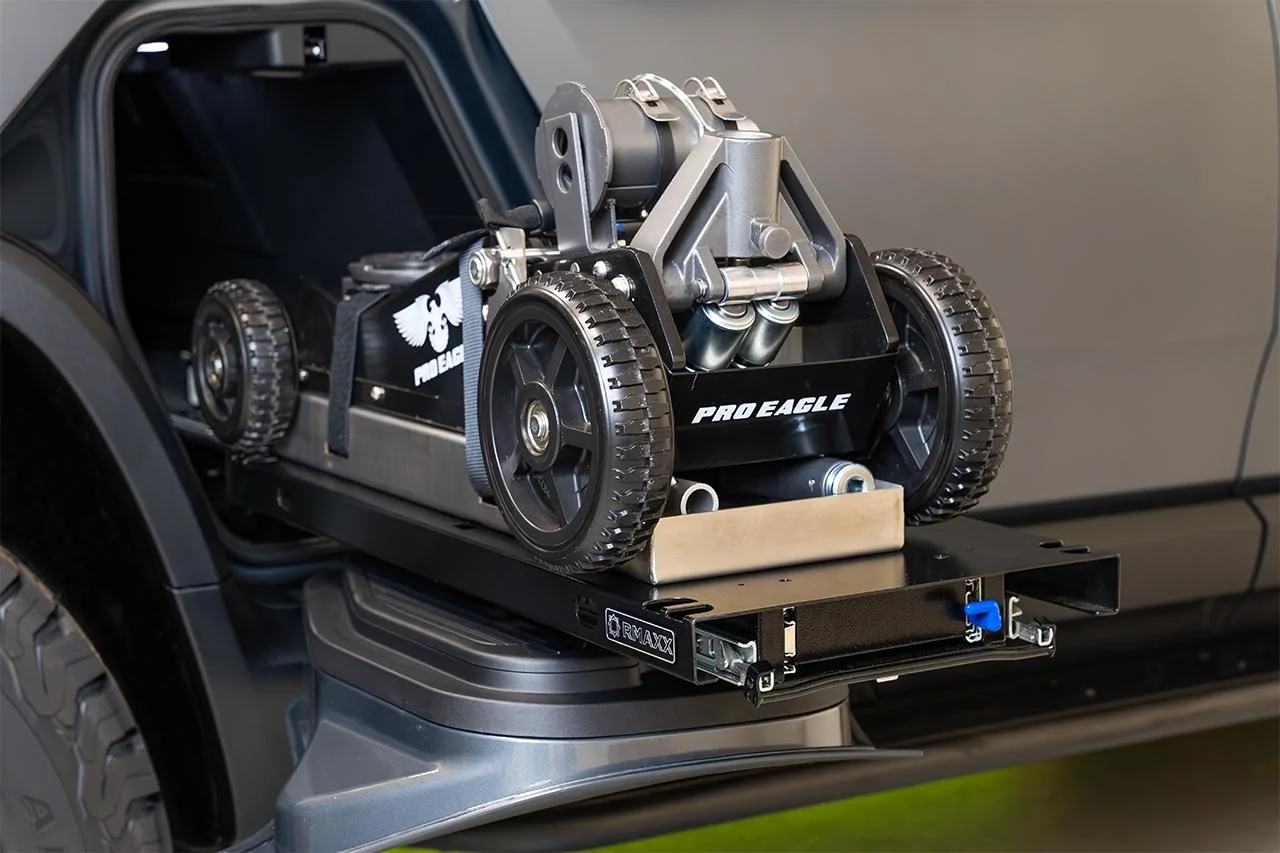 The Ultimate Rivian R1T RMAXX Gear Tunnel Slide-Out Modular Storage ...