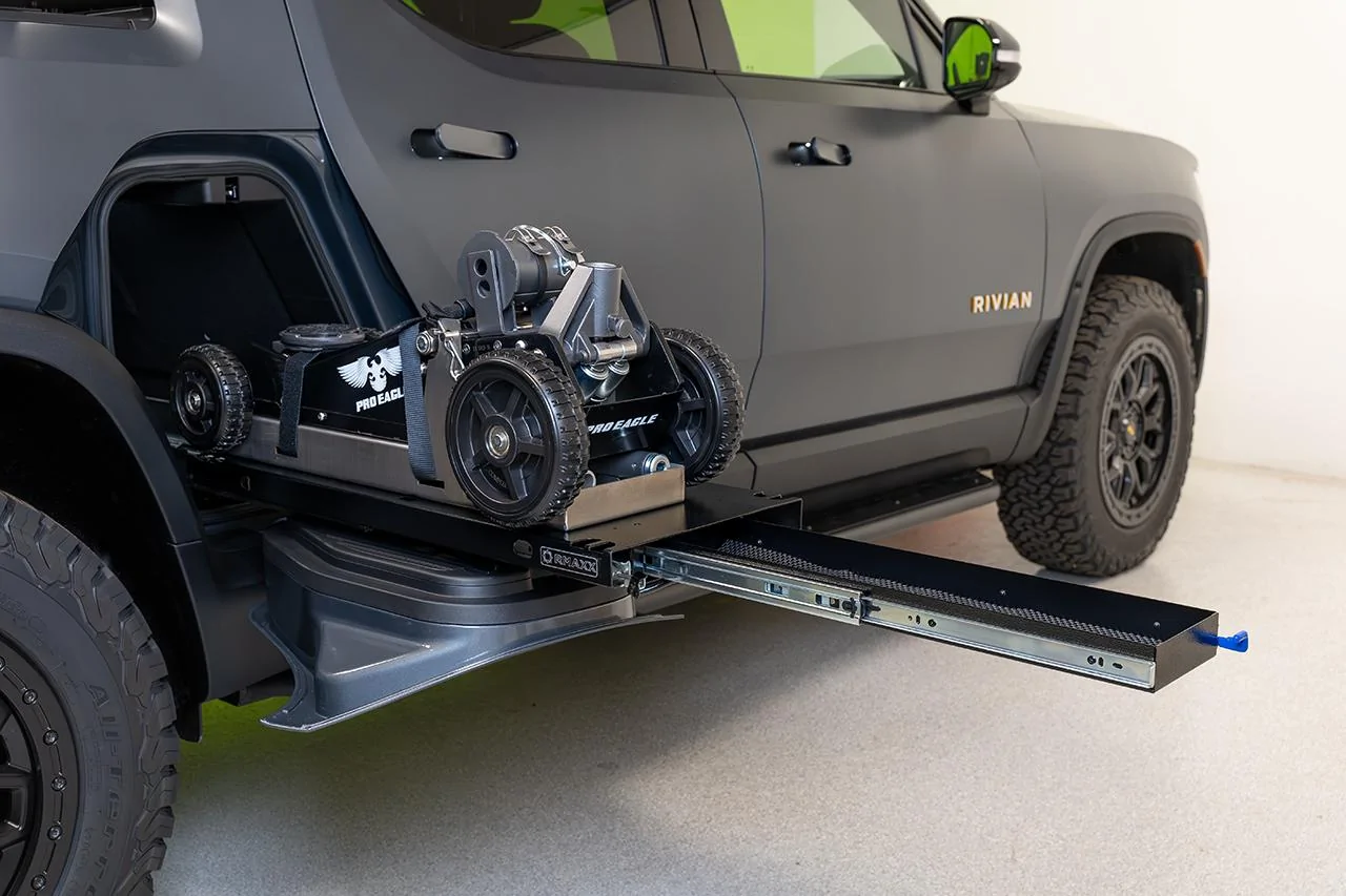 The Ultimate Rivian R1T RMAXX Gear Tunnel Slide-Out Modular Storage ...