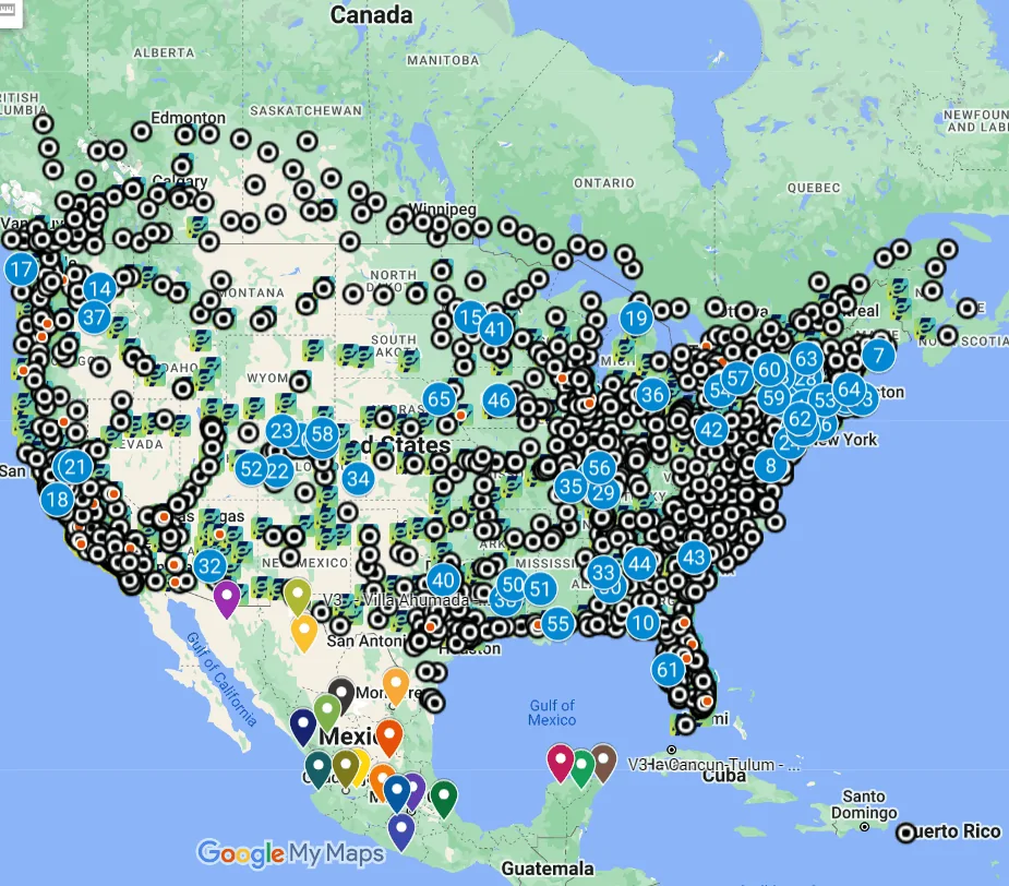 Tesla V3, V4 Superchargers and RAN Stations Map (kml for Google Earth ...